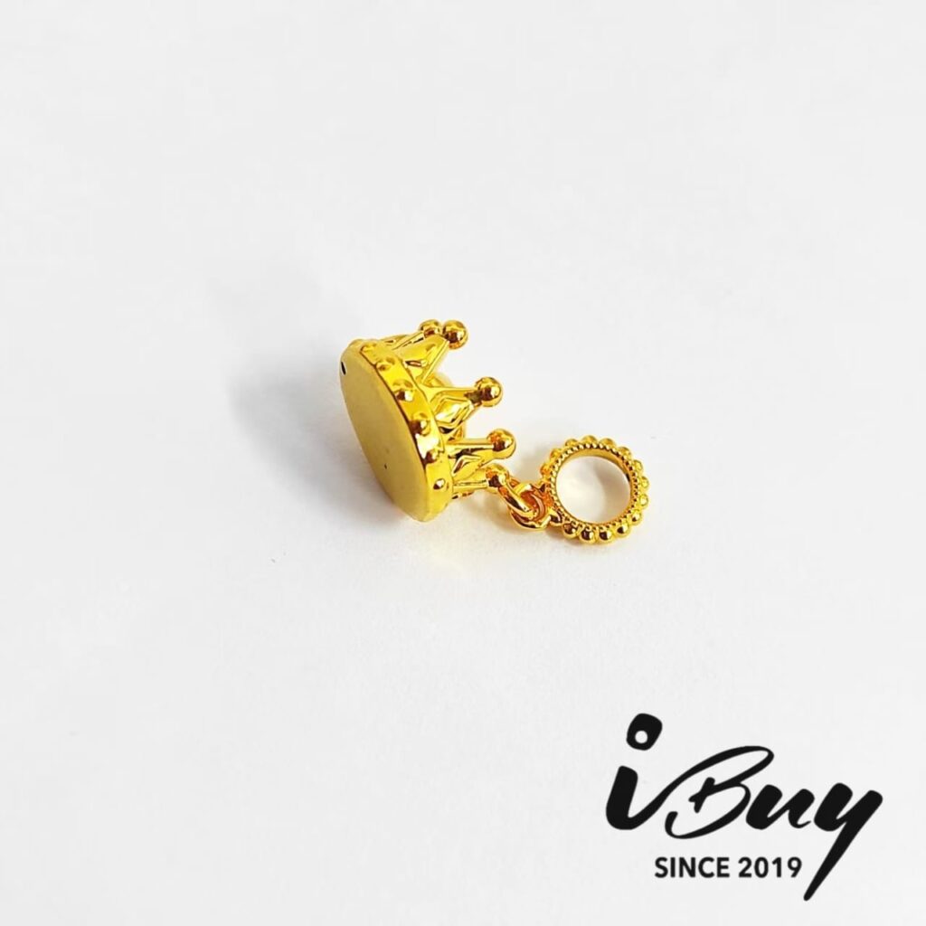 916硬金 菱格皇冠 916 HARD GOLD Diamond Cut Crown - Ibuy Jewellery